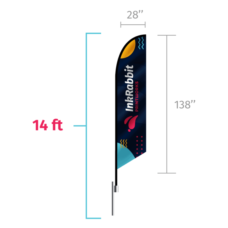 Feather Angled Flag | InkRabbit Printworks